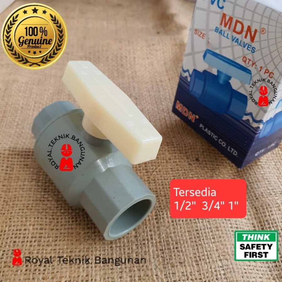 Jual Ball Valve PVC 1/2” inch Taiwan Model / Stop Kran Drat Polos Paralon Keran | Shopee Indonesia