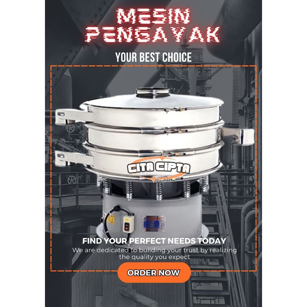 Jual Mesin Pengayak tepung - Mesin Electric Vibro Separator | Shopee ...