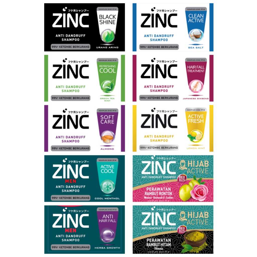 Jual SAMPO ZINC SACHET / 1 RENCENG ISI 12 / 10ML | Shopee Indonesia