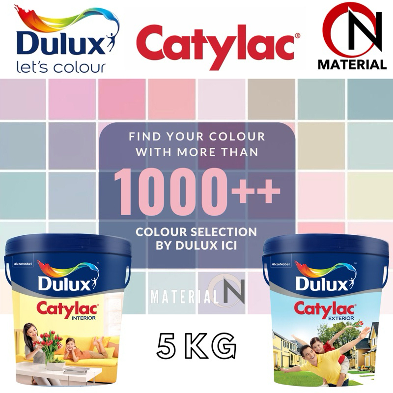 Jual Cat Tembok DULUX CATYLAC INTERIOR EXTERIOR Wall Paint 5 KG MATT ...