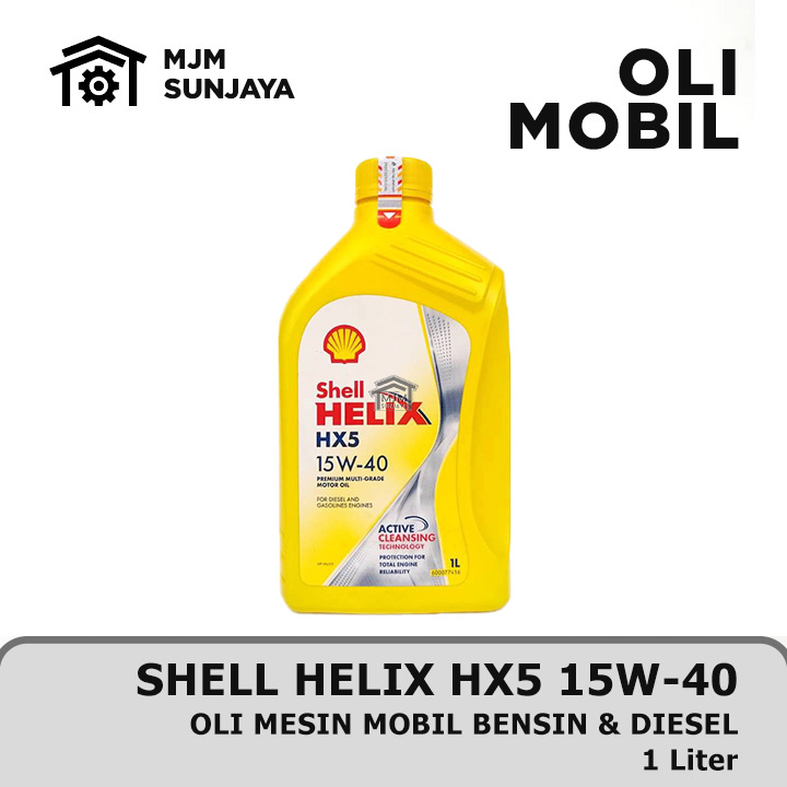 Jual Oli Mesin Shell Helix HX5 SAE 15W-40 1 Liter SCAN BARCODE Bensin ...