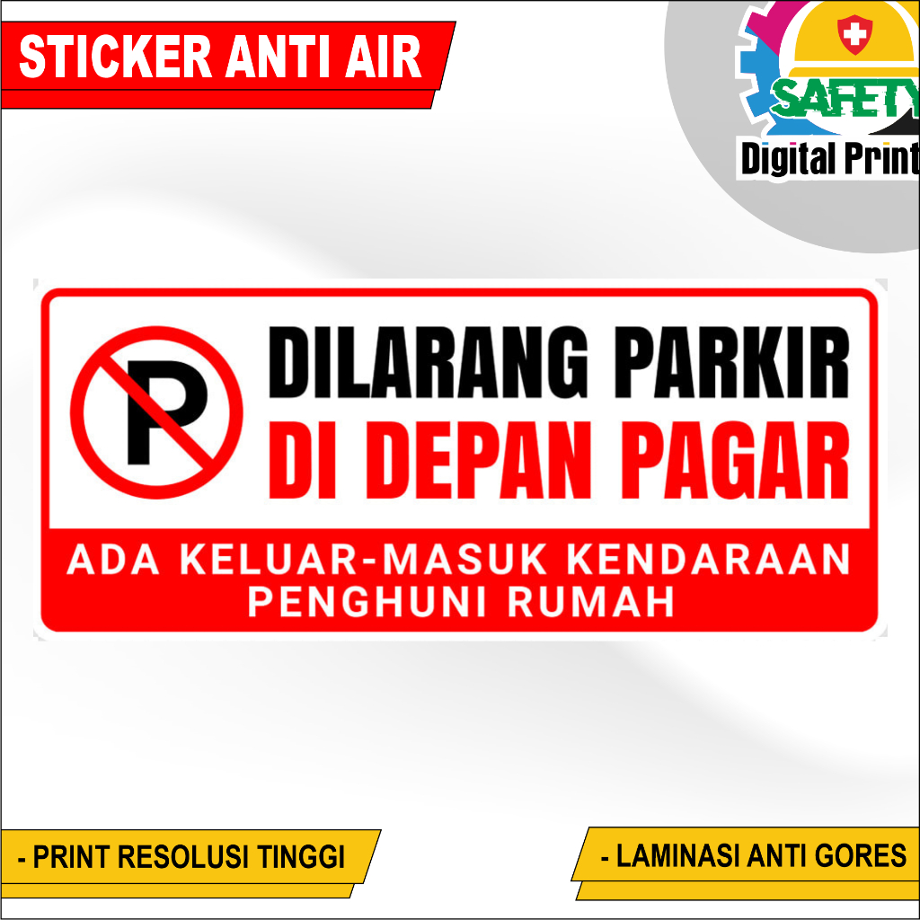 Jual STIKER DILARANG PARKIR DI DEPAN PAGAR MURAH | Shopee Indonesia