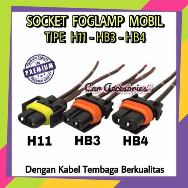 Jual Socket / Soket Bohlam Lampu Kabut / Foglamp Mobil Tipe H4 H11 ...