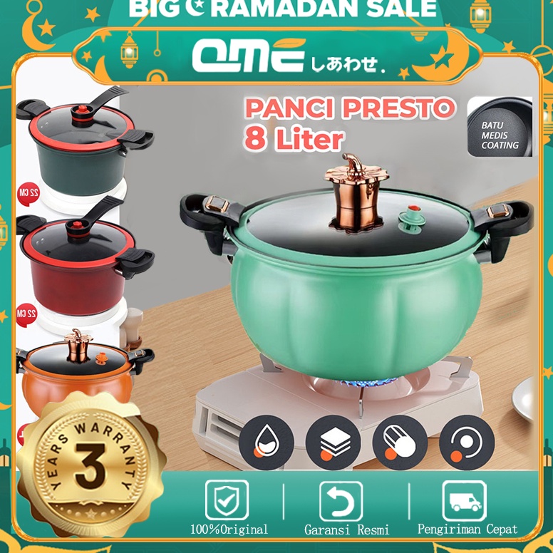 Jual RECOMENDED Panci Presto Labu 8 Liter Premium Quality Wajan Panci ...