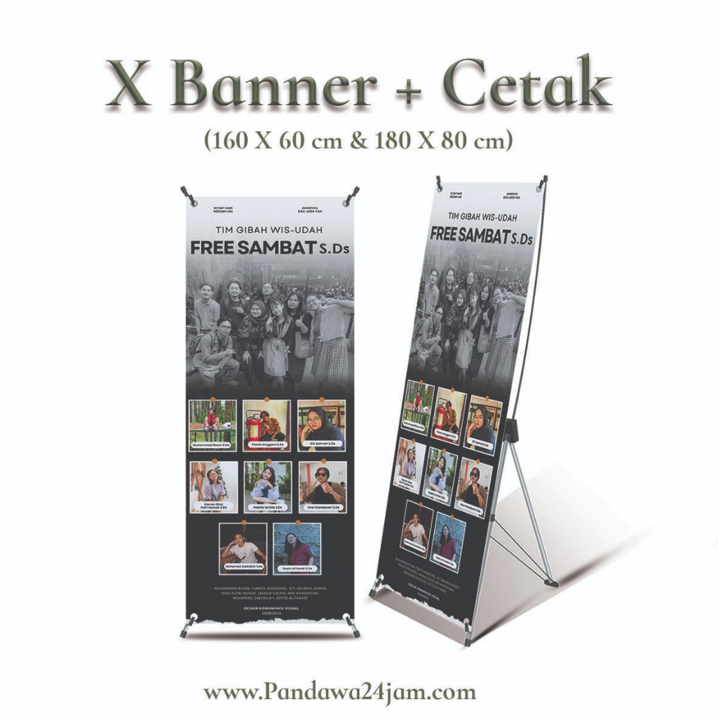 Jual X Banner Stand Custom Ukuran 60x160 / 80x180 FLEXY CHINA Wedding ...