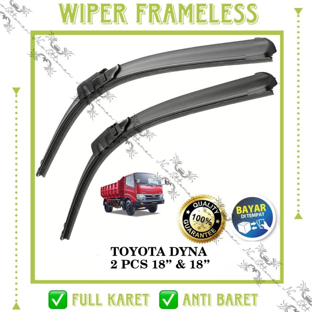 Jual Wiper Frameless Mobil Toyota Dyna Full Karet Wiper Depan kanan Kiri - New Ottoman | Shopee ...