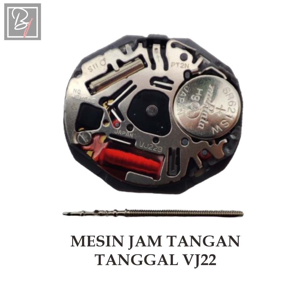 Jual Mesin Jam Tangan VJ22 | Movement Watch Epson VJ22B, Mesin Tanggal -6 (Bawah), Baterai 621 ...