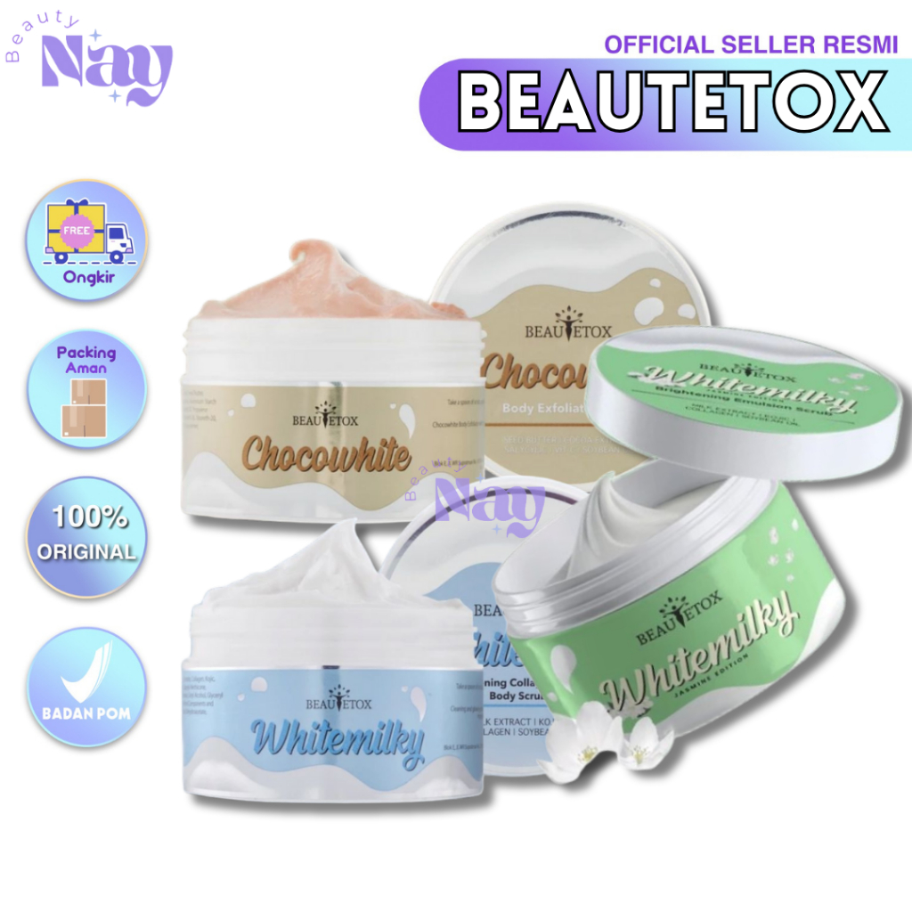 Jual BEAUTETOX BODY SCRUB JASMINE WHITE MILKY CHOCO WHITE BRIGHTENING ...