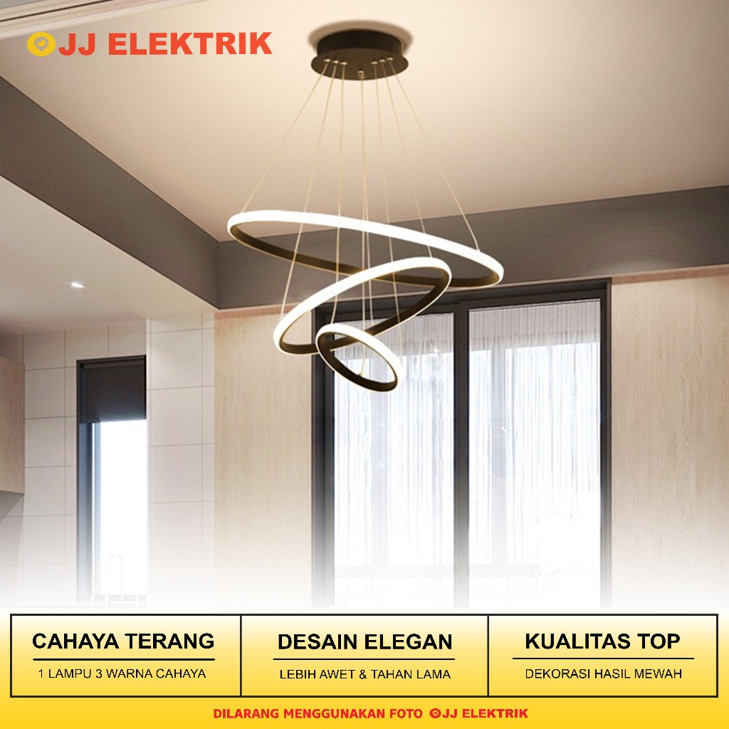 Jual Lampu LED Gantung Ring Ruang Tamu Ruang Makan Kamar tidur | Shopee Indonesia