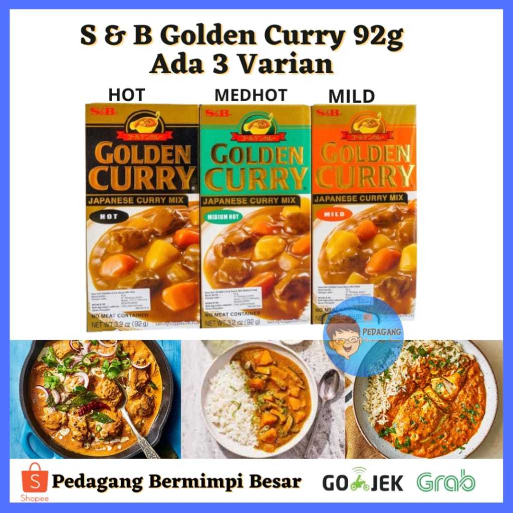 Jual S & B Golden Curry 92g Ada 3 Varian / SB Golden Curry 92gr / Kari ...