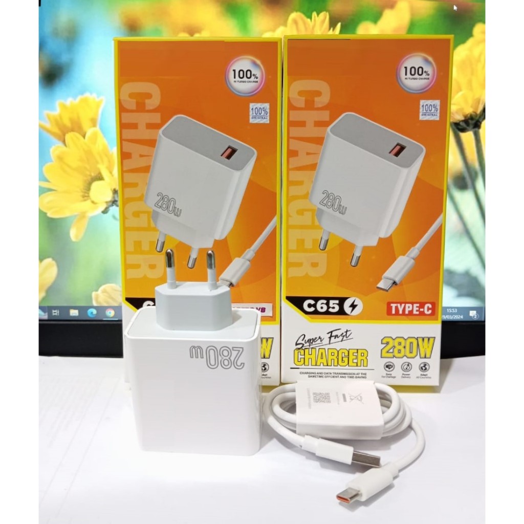 Jual Charger POC0 C65 280W Fast Charger Super Fast Charging | Shopee ...