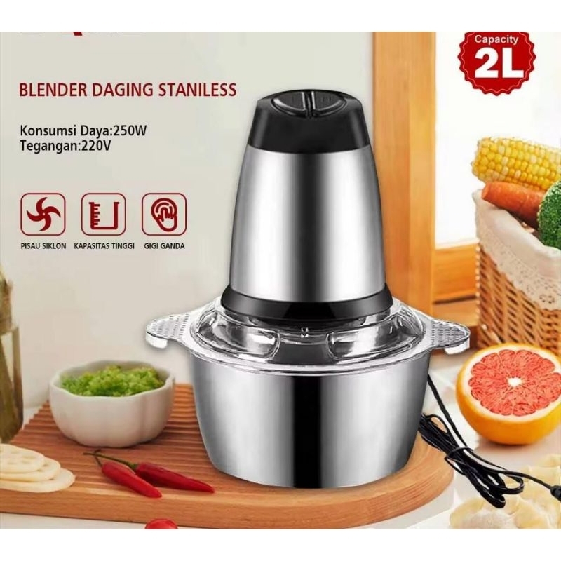Jual Sam - blender choper stainless chopper 2L food processor ...