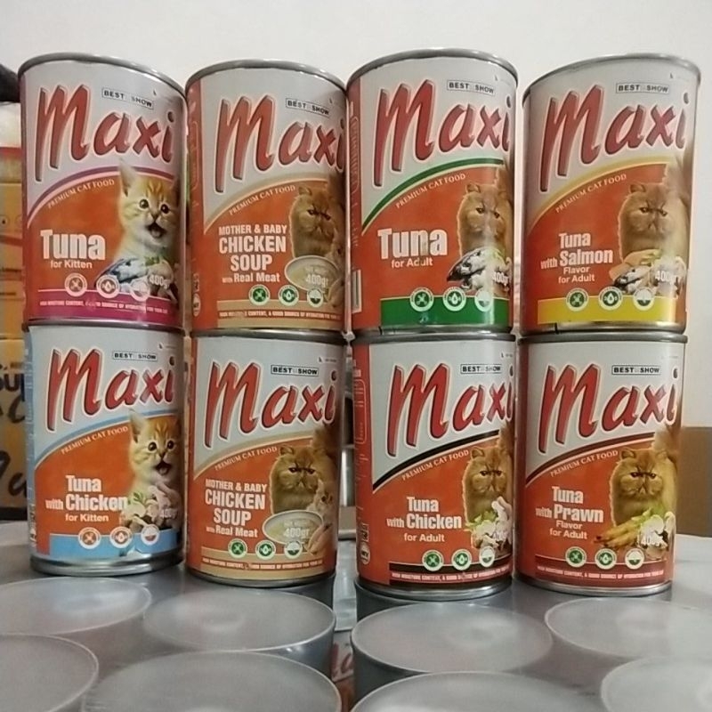Jual Premium MaxiCat Kaleng 400 gr All Varian for Adult and Kitten ...