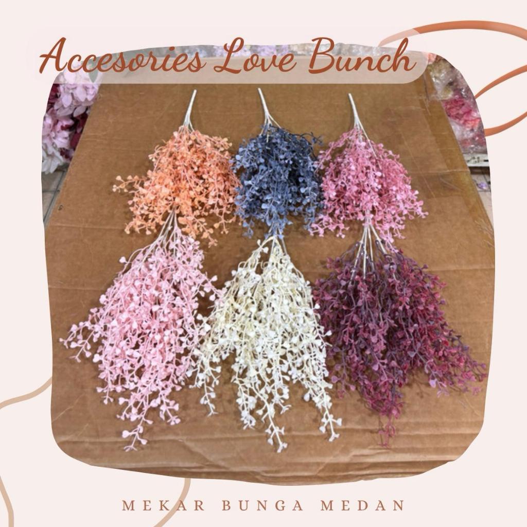 Jual (HS 1825) - Bunga Artifisial Accesories Love Bunch Plastik Daun ...