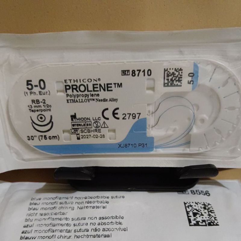 Jual Prolene 5/0 taperpoint 8710 ( polypropylene blue) | Shopee Indonesia