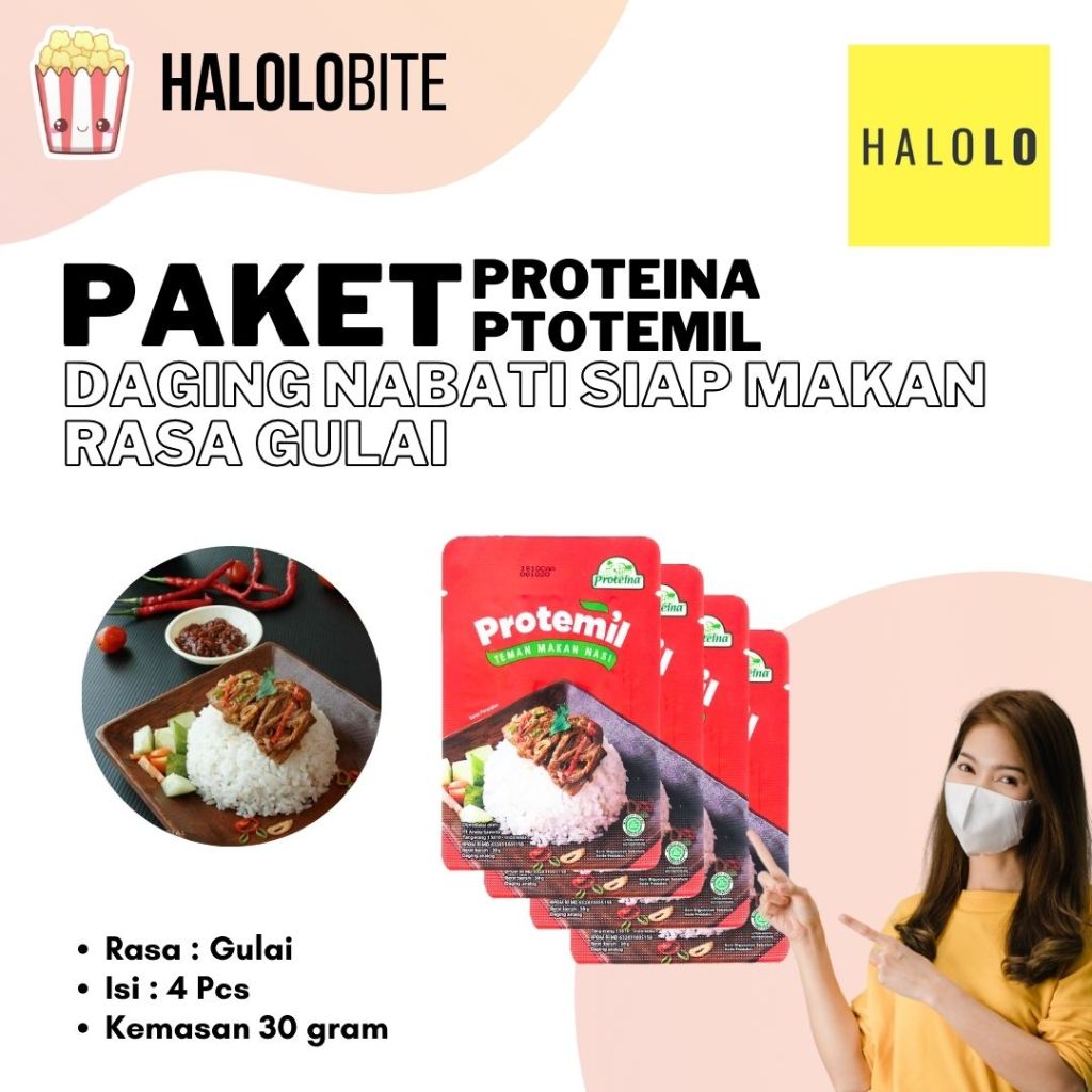 Jual Paket Protemil Gulai Isi 4 Pcs Proteina Daging nabati Instant 30 ...