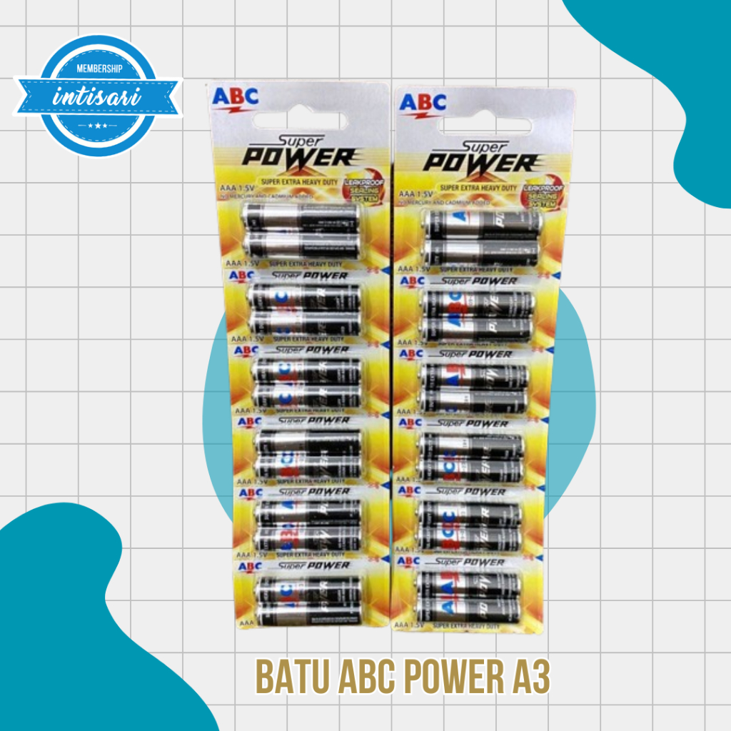 Jual Batu ABC Power A3 (LEMBAR) | Shopee Indonesia