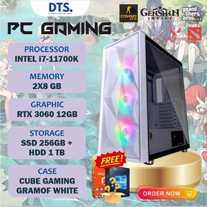Jual PC GAMING SULTAN I7 11700K I RTX 3060 12GB I NVME I HDD l GEN 11 ...