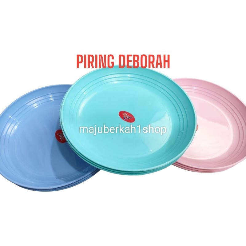 Jual PIRING MAKAN DEBORAH/PIRING PLASTIK BESAR/PIRING PLASTIK BULAT 9 ...