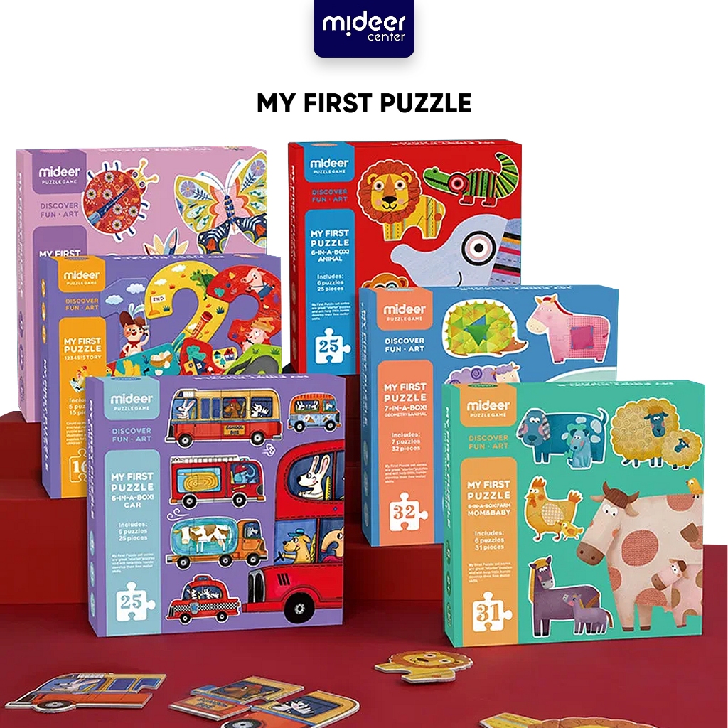 Jual Mideer My First Puzzle Dus UMUR 2 dan 3+ | Kado Teka Teki Mainan ...