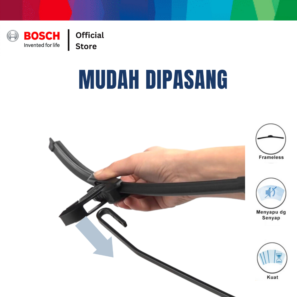 Jual Bosch Sepasang Wiper Kaca Mobil Mitsubishi Strada Triton Frameless Clear Advantage 21 dan ...