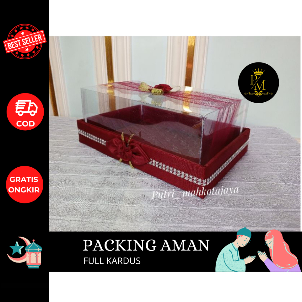 Jual Kotak Seserahan Parcel Box Seserahan Box Cinta ukuran 29x19x11 ...