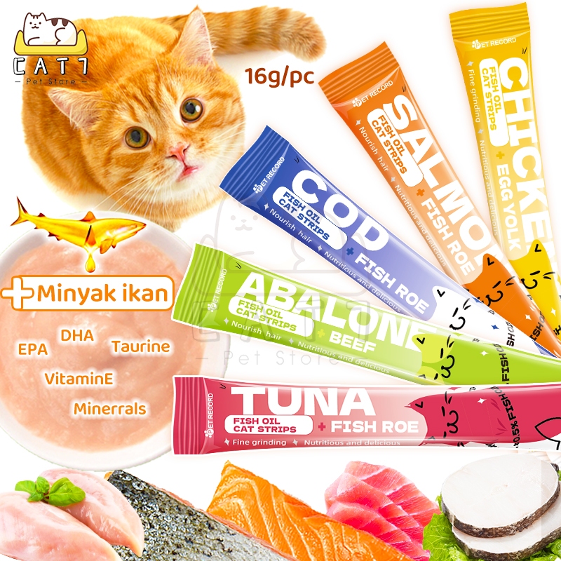 Jual Snack Kucing Makanan Basah Kucing Cemilan Kucing 16gr Minyak Ikan ...