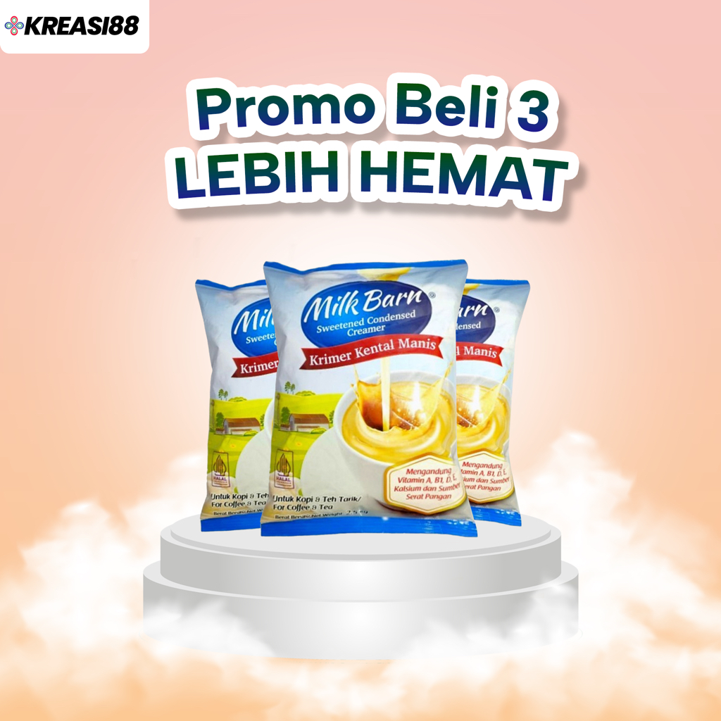 Jual Promo Beli 3 Susu Krimer Kental Manis Milk Barn 1 Kg | Shopee ...
