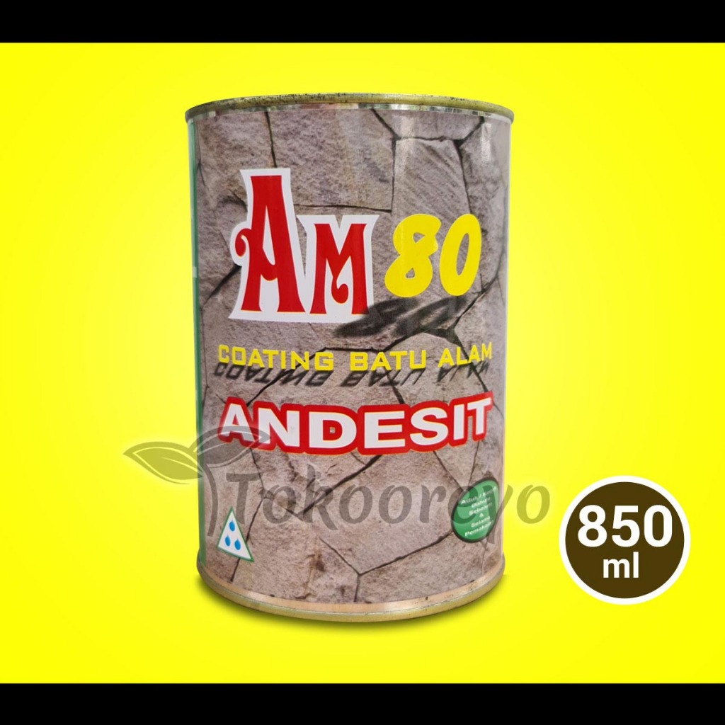 Jual COATING BATU ALAM AM 80 ANDESIT 850 ML PERNIS CAT PELAPIS | Shopee ...