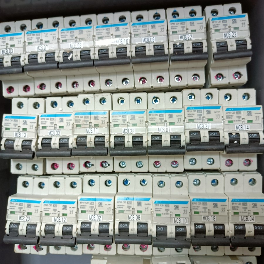 Jual mcb AC 20a 2p breaker SNI standard PLN MCB TECS JAPAN C20 original ...