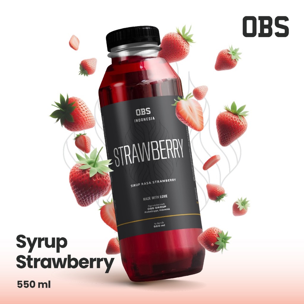 Jual Sirup Strawberry OBS 550ml - OBS Syrup untuk minuman rasa ...