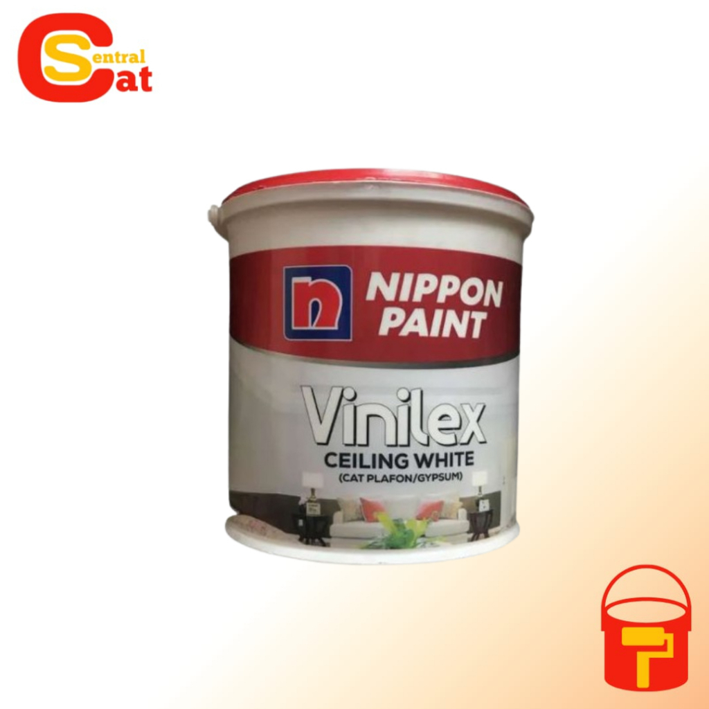 Jual NIPPON VINILEX CEILING WHITE (5 KG) - CAT PLAFON & GYPSUM NIPPON PAINT | Shopee Indonesia