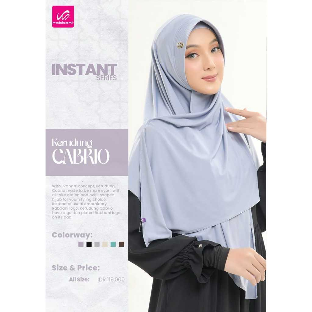 Jual KERUDUNG INSTAN HIJAB CABRIO ORIGINAL RABBANI SIMPLE | Shopee ...