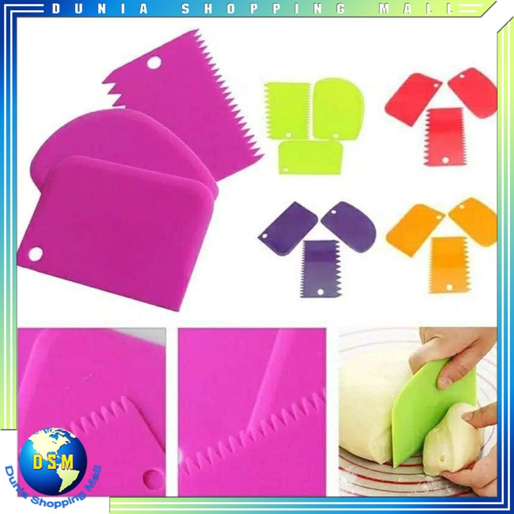 Jual DSM Scraper Kue Perapih Pengikis Perapih Krim Tart Kue Roti Isi 3 ...