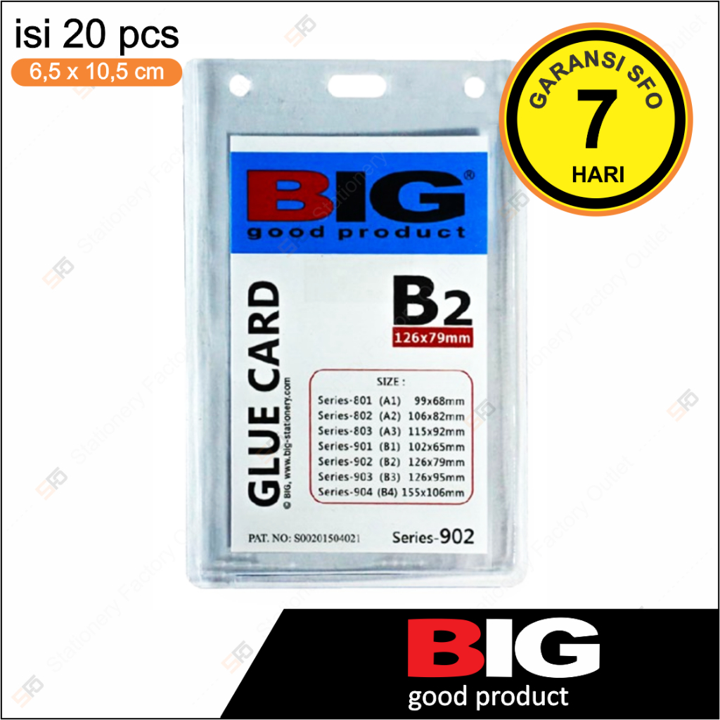 Jual ID Card Mika Big B2 isi 20 - 126mm x 79mm Name Tag Glue Card Holder - SFO Semarang Official ...