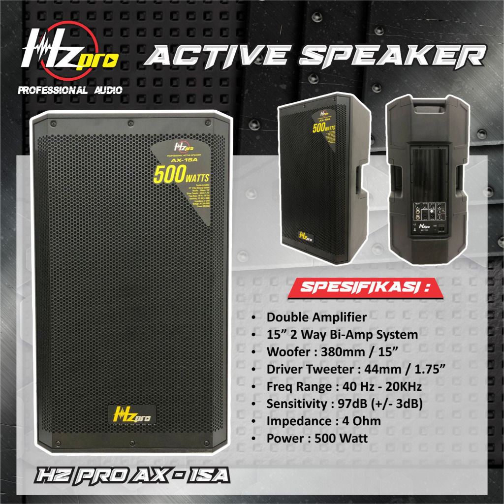 Jual SPEAKER AKTIF HZ PRO AX 15 A ORIGINAL (500WATT) | Shopee Indonesia