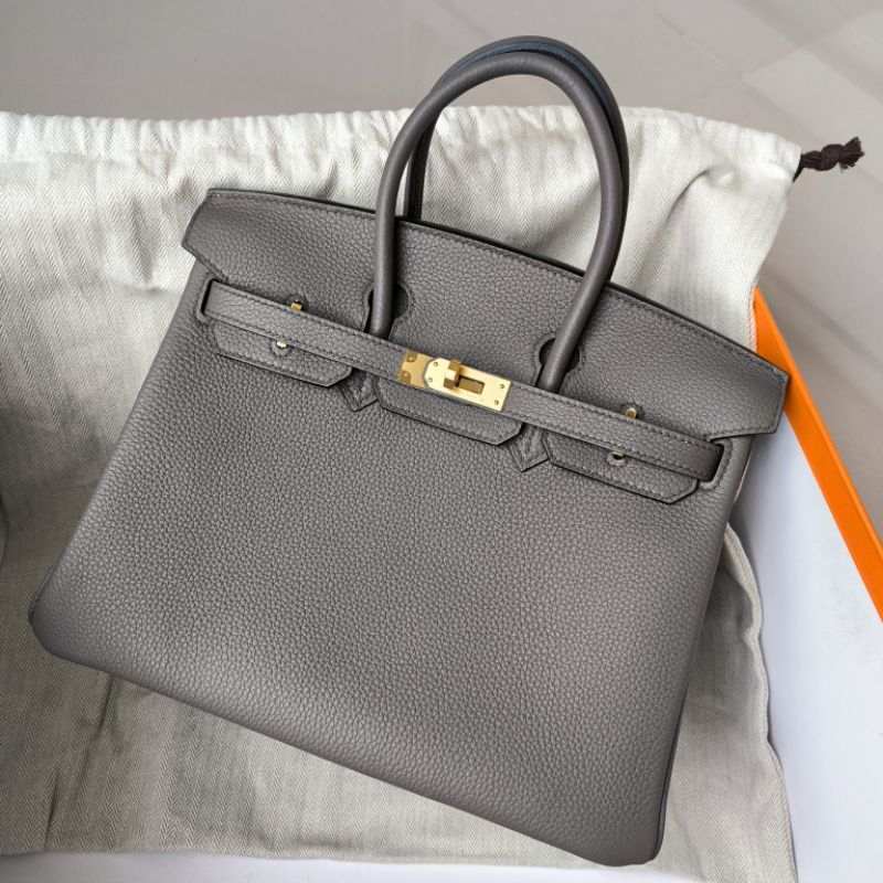 Jual Tas HB 25 cm Etain Togo Leather Half Handmade | Shopee Indonesia