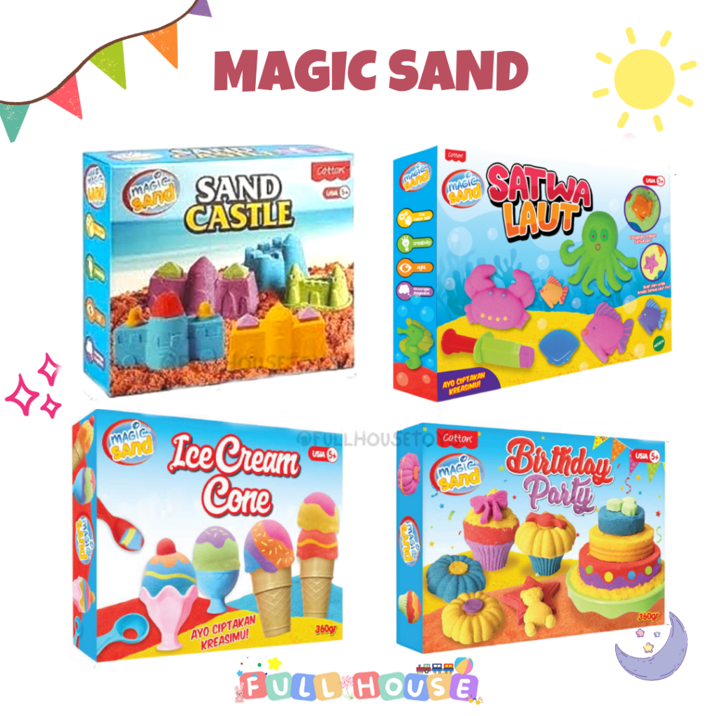 Jual MAINAN ANAK PASIR MAGIC SAND AJAIB COTTON MELATIH SENSORIK DAN ...