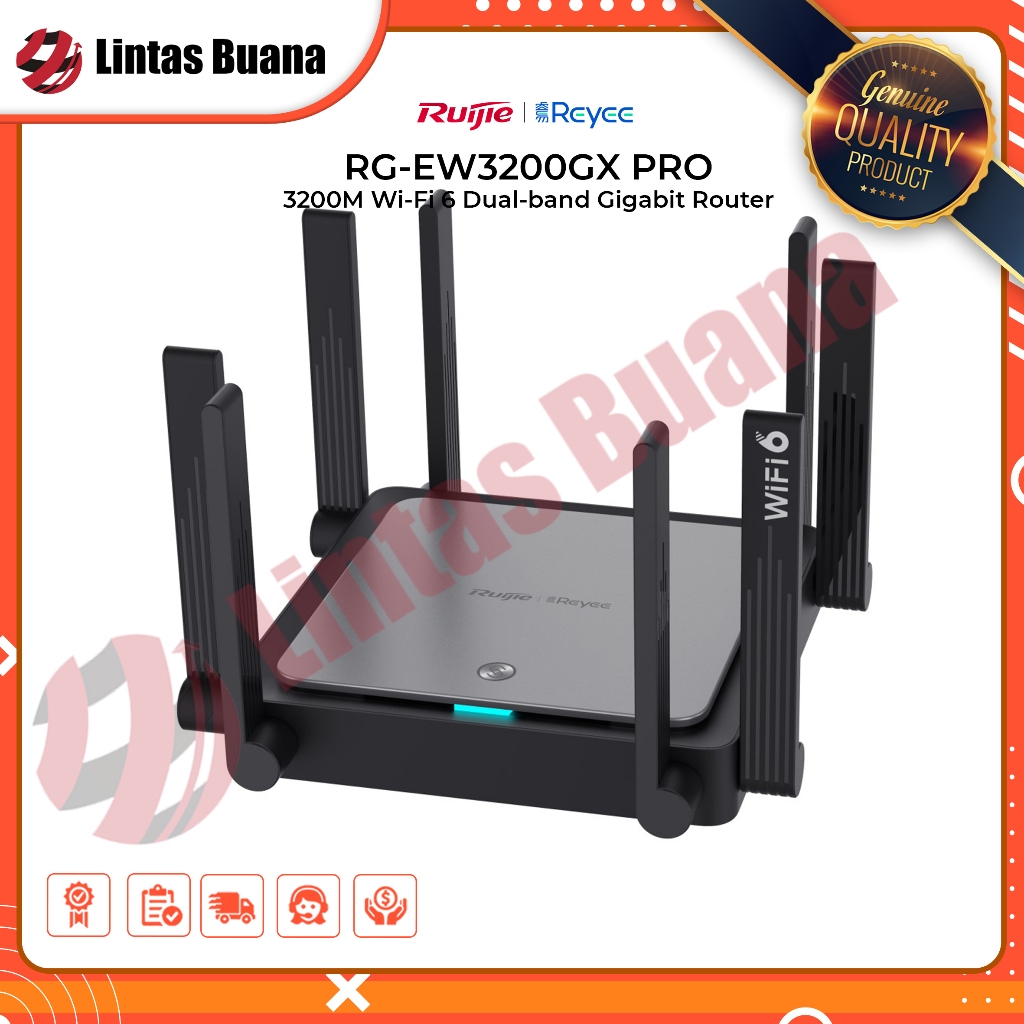 Jual Ruijie RG-EW3200GX PRO 3200M Wi-Fi 6 Dual-band Gigabit Mesh Router ...