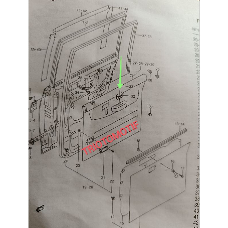 Jual handle handel mangkok harbot door trim pintu tengah suzuki apv ...