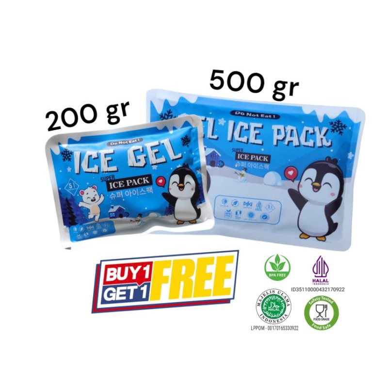 Jual Ice Gel Pack 500g Gratis 200gr FREE Bonus Ice Pack Besar Jumbo ...