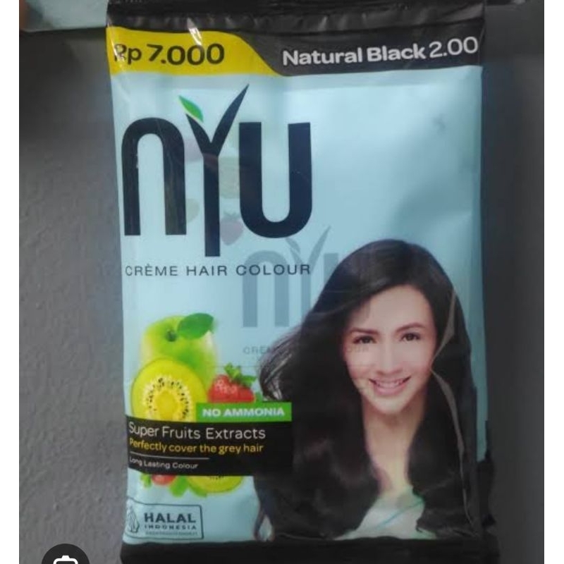 Jual SEMIR RAMBUT HITAM NYU SACHET (1 PCS) | Shopee Indonesia