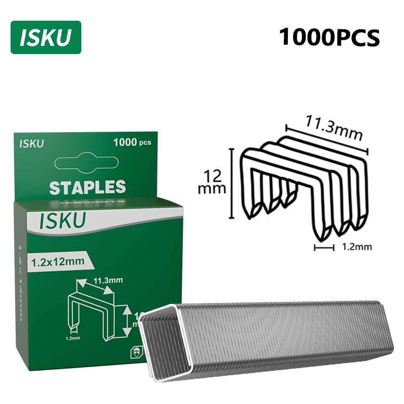 Jual ISKU Staples Gun Manual/Isi Ulang Refill Staples 1000pcs 1.2*10mm ...