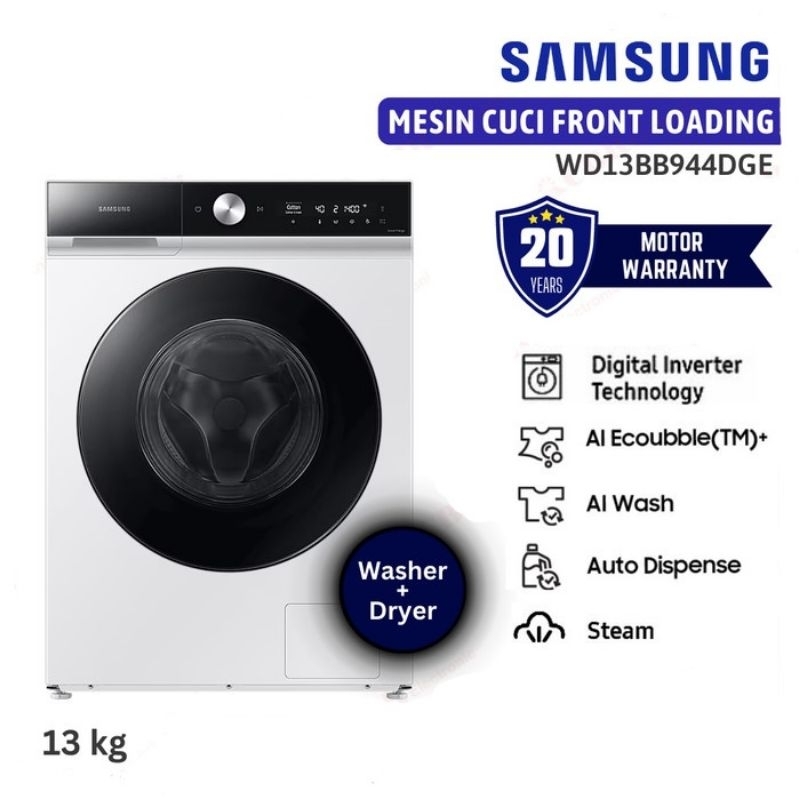 Jual SAMSUNG WD13BB944DGE MESIN CUCI KAP 13 KG DRYER 8 KG BESPOKE ...