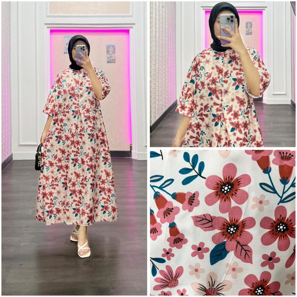 Jual RD FASHION - DASTER WANITA MOTIF KEKINIAN TANGAN 7/8 / Dress ...