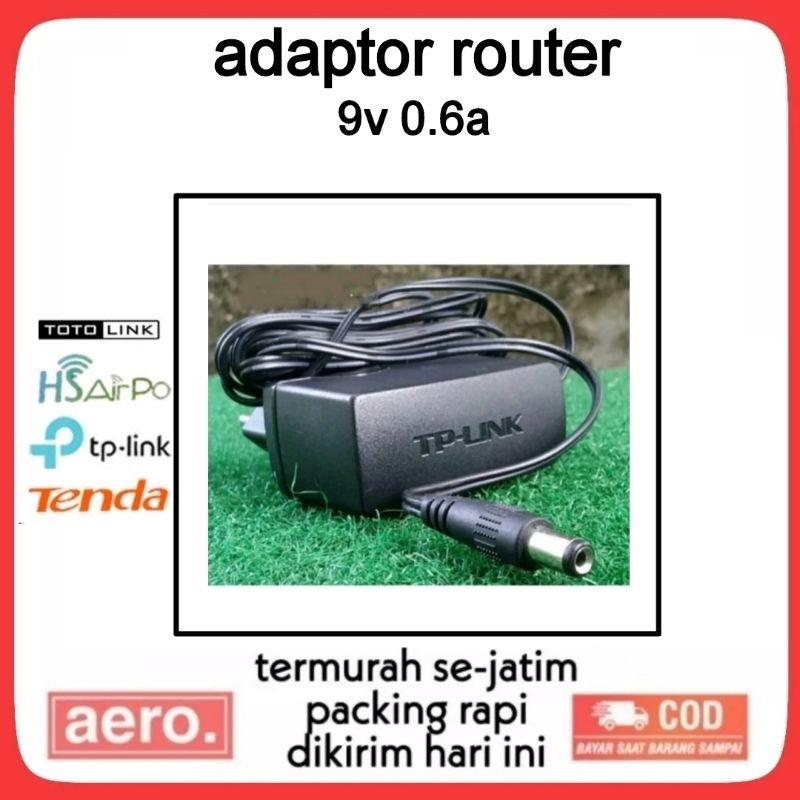 Jual ADAPTOR Router 9V 0.6A SUPPORT UNTUK ROUTER ATAU SWITCH | Shopee ...