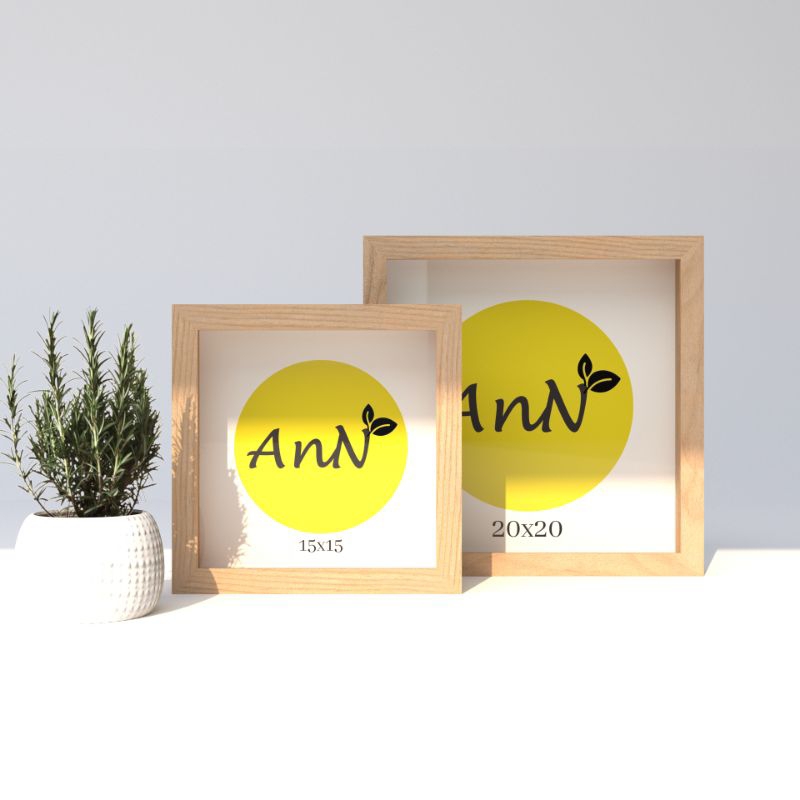 Jual Frame 3D 15x15 Kayu Pinus Space 3cm Kaca Akrilik | Shopee Indonesia