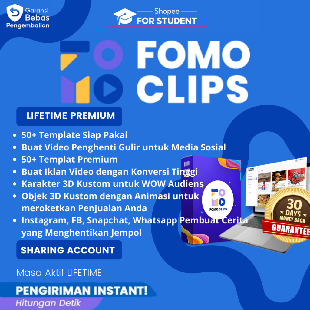 Jual FOMO Clips - Buat Video yang Menghentikan Gulir dan Menarik Mata. | Shopee Indonesia