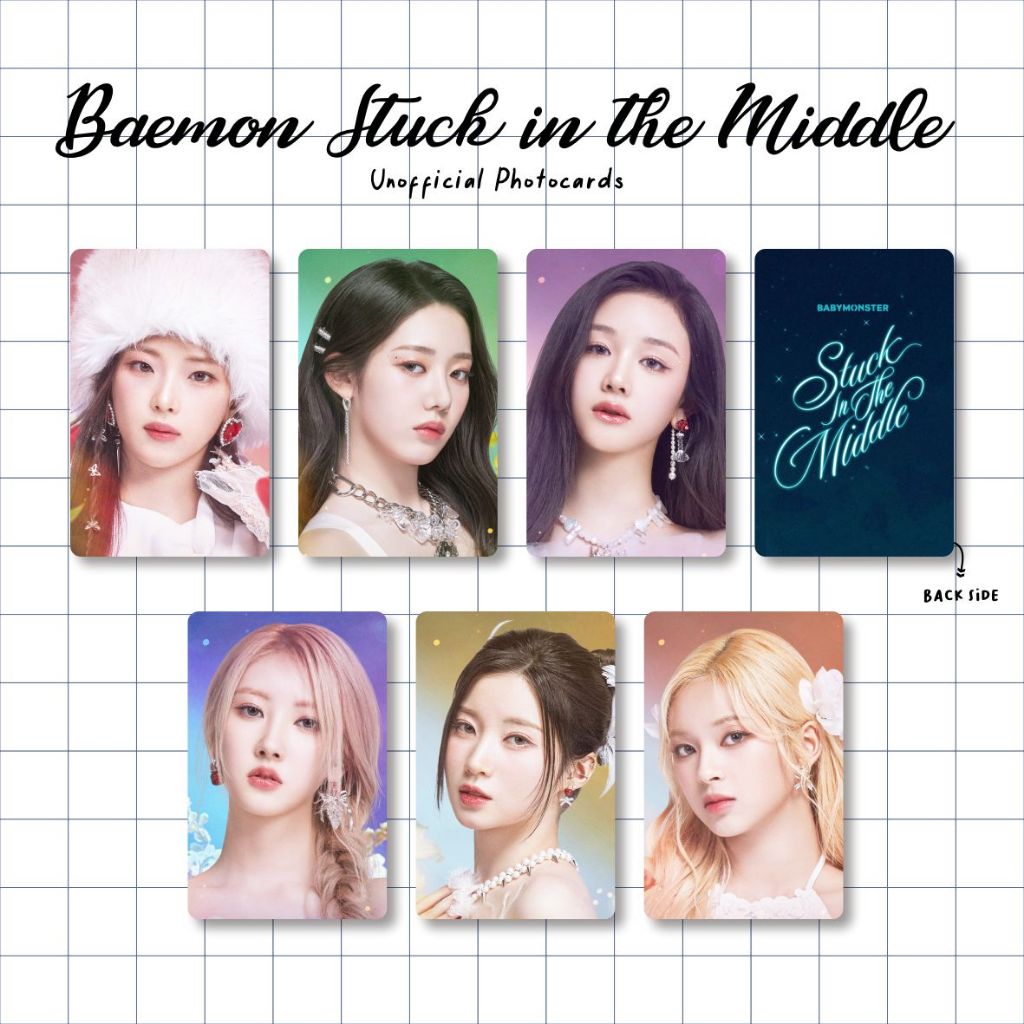 Jual Photocard Premium Baby Monster Stuck in the Middle All Member 2 Sisi | Shopee Indonesia