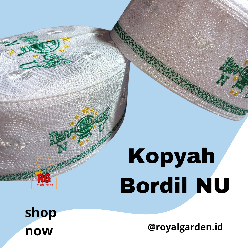 Jual PECI BORDIR NU nahdlatul ulama / UDARA PECI / KOPIAH / KOFYAH ...